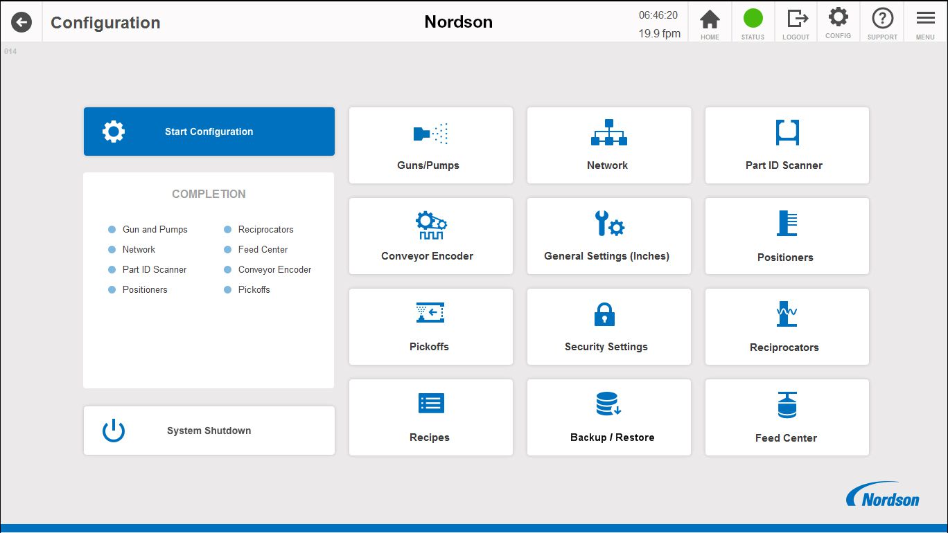 How to Use the Configuration Screen