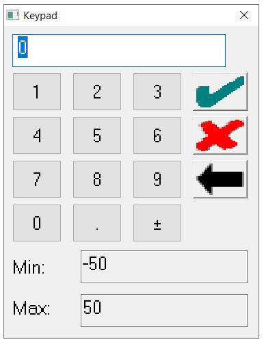 Setting Fields and Keypad
